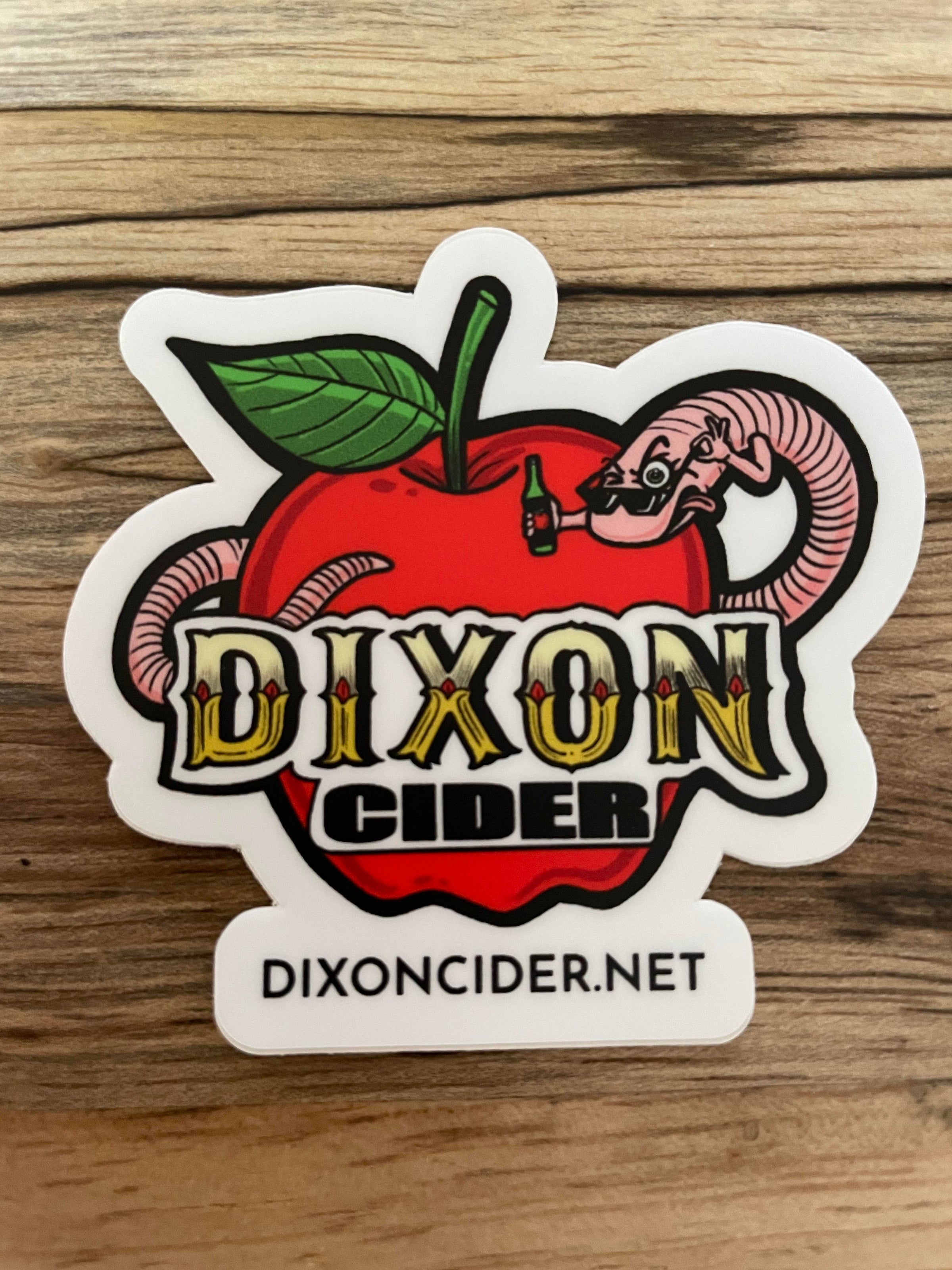 Dixon Cider Worm Sticker
